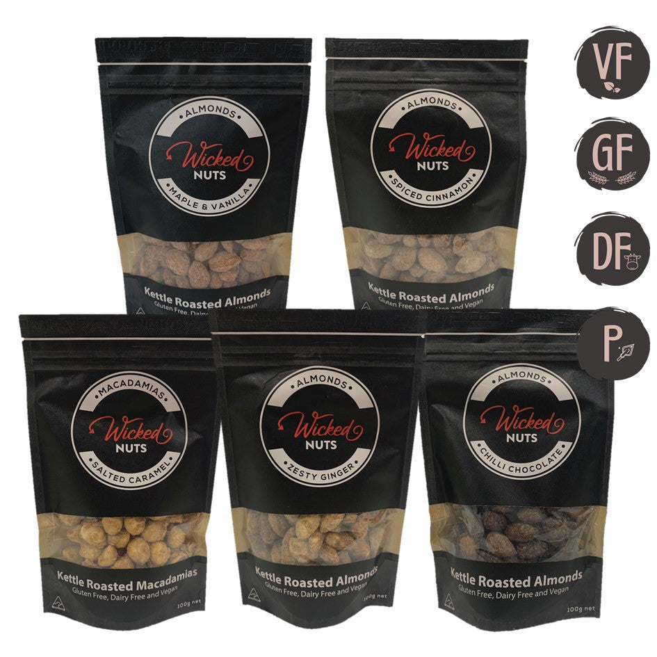 Wicked Nuts Craft Nut Varieties (VF | GF | DF | P) – Healthy Hampers